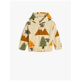 KOTON Sweatshirt in Grau Gemustert | Gr.: 86/92