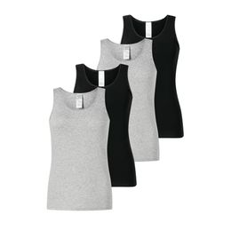 Schiesser Unterhemd Modern Multipacks in grau-schwarz | Gr.: 40