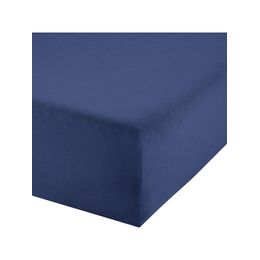 Erwin Müller Erwin Müller Single-Jersey Boxspringbett-Spannbettlaken Freising in dunkelblau | Gr.: 90x190 cm - 100x220 cm