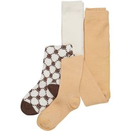 Minymo Strumpfhose "Baby stocking (2-pack)" in Braun | Gr.: 104