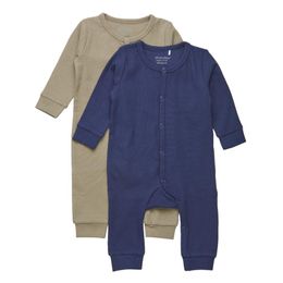 Minymo Outdoor Overall "Jumpsuit LS (2-pack)" in Blau | Gr.: 86