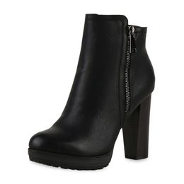 VAN HILL Plateau Boots Madison in Schwarz | Gr.: 36
