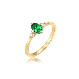 Elli Ring 925 Sterling Silber Verlobungsring in Gold | Gr.: 58