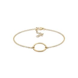 Elli Armband 925 Sterling Silber Geo, Kreis in Gold | Gr.: 20 cm