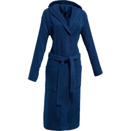 REDBEST Frottier Unisex-Bademantel mit Kapuze Chicago in dunkelblau | Gr.: S