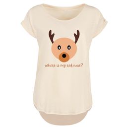 F4NT4STIC Long Cut T-Shirt Red Nose Weihnachten in Whitesand | Gr.: XL