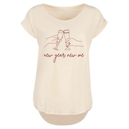 F4NT4STIC Long Cut T-Shirt Silvester Party new year new me in Whitesand | Gr.: XL
