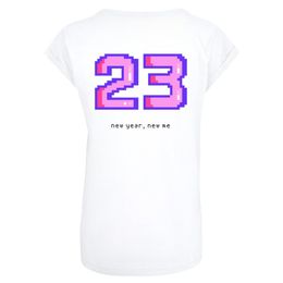 F4NT4STIC T-Shirt SIlvester Party Happy People Only in weiß | Gr.: 4XL