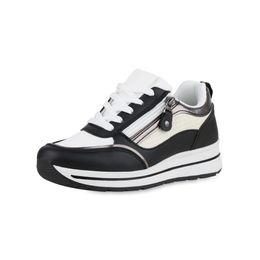VAN HILL Plateau Sneaker Brittany in Schwarz Metallic | Gr.: 37