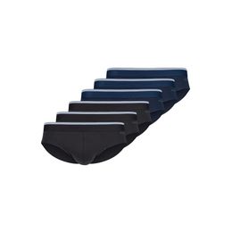 Skiny Slip / Unterhose Basic in Blau / schwarz | Gr.: L