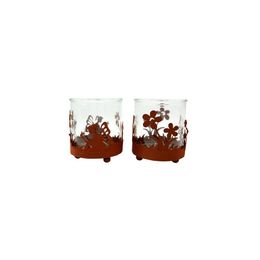 UNUS Windlicht aus Glas Feen und Blumen in Braun | Gr.: onesize