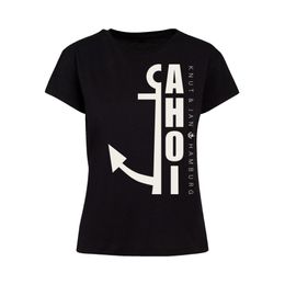 F4NT4STIC Ladies Box T-Shirt Ahoi Anker Knut & Jan Hamburg in schwarz | Gr.: M