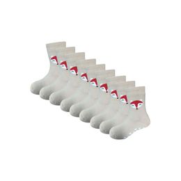 Yalion 9er Pack Socken Halbplüsch in Beige | Gr.: 13-14