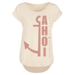 F4NT4STIC Long Cut T-Shirt Ahoi Anker Knut & Jan Hamburg in Whitesand | Gr.: XL