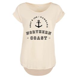 F4NT4STIC Long Cut T-Shirt Northern Coast Nordsee Knut & Jan Hamburg in Whitesand | Gr.: XL