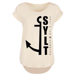 F4NT4STIC Long Cut T-Shirt Sylt Anker Knut & Jan Hamburg in Whitesand | Gr.: XL