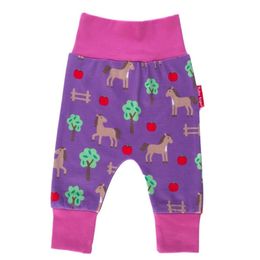 Toby tiger Hose mit Pferde Print in lila | Gr.: 92