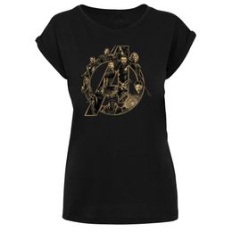 F4NT4STIC T-Shirt Marvel Avengers Infinity War Marvel Logo in schwarz | Gr.: 5XL