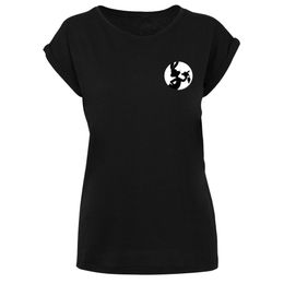 F4NT4STIC T-Shirt Looney Tunes Bugs Bunny Silhouette Breast Print in schwarz | Gr.: 4XL