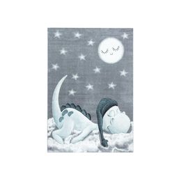 KADIMA DESIGN Teppich Kinder Kurzflor Dinosaurier Polypropylen Kinderzimmer | Gr.: 80 x 150 cm