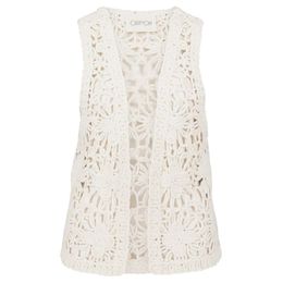 Cartoon Sommerweste mit V-Ausschnitt in beige | Gr.: 44