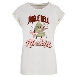 F4NT4STIC Extended Shoulder T-Shirt Jingle Bell Rocking Weihnachten Tree in Whitesand | Gr.: 4XL