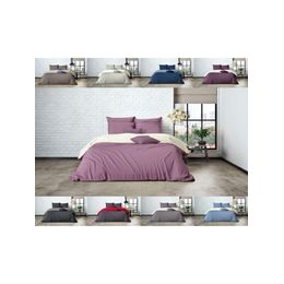 Mistral Home Mistral Perkal Wendebettwäsche in Creme/Flieder | Gr.: 135x200 cm