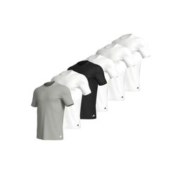 adidas Sportswear Unterhemd / Shirt Kurzarm Active Core Cotton in Weiß / schwarz / grau | Gr.: S