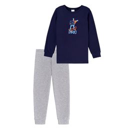 Schiesser Schlafanzug Boys World in Dunkelblau | Gr.: 104