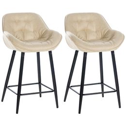 CLP 2er Set Barhocker Gibson - Tresenstuhl Mit Fu&szlig;st&uuml;tze - 2 x Tresenhocker Gepolstert