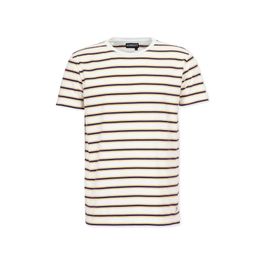 HONESTY RULES T-Shirts " Duplex Striped " in white-dark-purple | Gr.: M