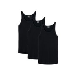 Schiesser Unterhemd 3er Pack in Schwarz | Gr.: M