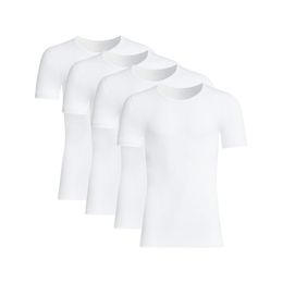 Con Ta Con-ta Baumwolle, Doppelripp Unterhemd, 1/2 Arm 4er-Pack in weiss | Gr.: 7