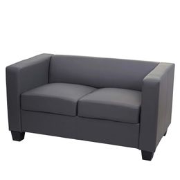 MCW 2er Sofa Lille ~ Kunstleder, dunkelgrau