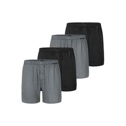 Schiesser Boxershorts Singel-Jersey in Schwarz / grau | Gr.: M