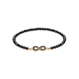 Elli Armband 925 Sterling Silber Infinity in Schwarz | Gr.: 20 cm