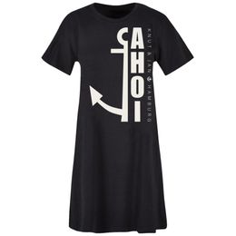 F4NT4STIC Damen T-Shirt Kleid Ahoi Anker Knut & Jan Hamburg in schwarz | Gr.: L