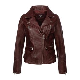 Rock Creek Lederjacke in Weinrot | Gr.: S