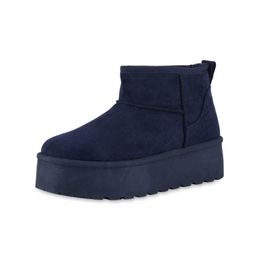 VAN HILL Plateau Boots Jessica in Dunkelblau | Gr.: 36
