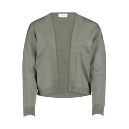 Cartoon Basic-Strickjacke mit Rippbündchen in Grün | Gr.: 42