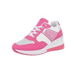 Ital-Design Freizeitschuh in Pink und Silber | Gr.: 41