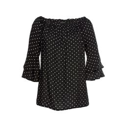 Lascana Carmenbluse in schwarz-weiß-gepunktet | Gr.: 36