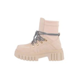 Ital-Design Stiefelette in Beige | Gr.: 39