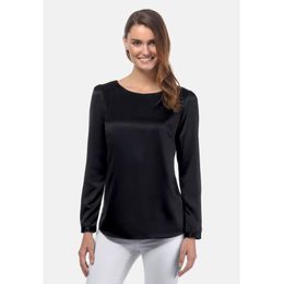 Vincenzo Boretti Bluse leicht tailliert in schwarz | Gr.: M