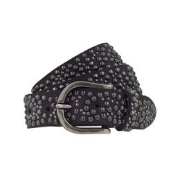 b.belt Nietengürtel Leder in schwarz | Gr.: 85 cm