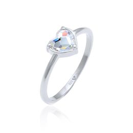 Elli Ring 925 Sterling Silber Herz in Silber | Gr.: 52