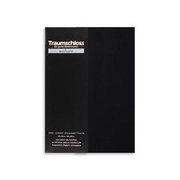 Traumschloss Exclusiv Edel-Jersey Spannbettlaken in schwarz | Gr.: 90-100 x 200 cm
