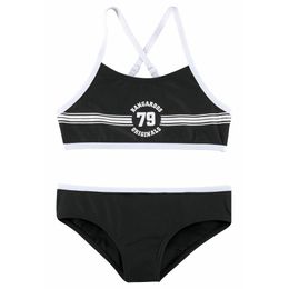 Kangaroos Bustier-Bikini in schwarz | Gr.: 122/128