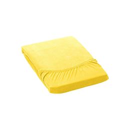 GMD Living Jersey Premium Spannbettlaken JANNEBY in Farbe Gelb | Gr.: 120x200 cm
