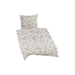 Traumschlaf Bettwäsche Rose in rose | Gr.: 155 x 220 + 80 x 80 cm